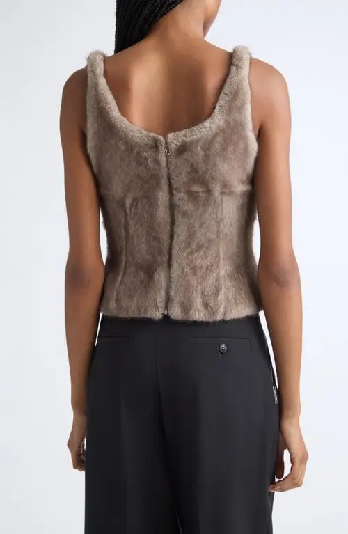 Alexander Wang Fitted Faux Fur Tank