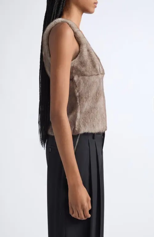 Alexander Wang Fitted Faux Fur Tank