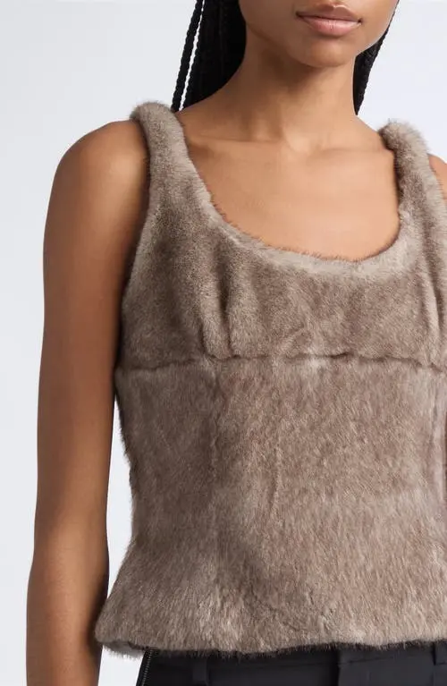 Alexander Wang Fitted Faux Fur Tank