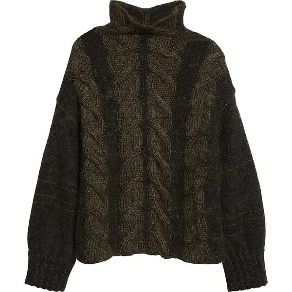 Khaite Nico Cable Knit Cashmere Blend Sweater