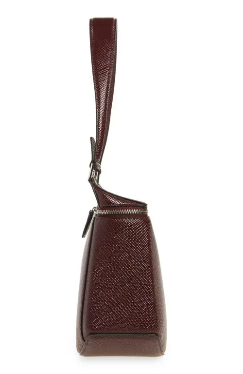 TOTEME Clip Palmellato Patent Leather Shoulder Bag - Cherry