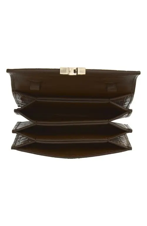 TOM FORD Mia Croc Embossed Leather Crossbody Wallet