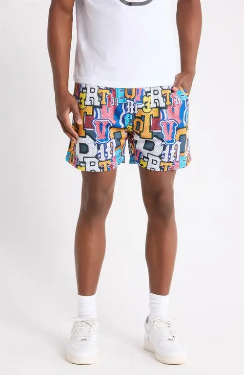 OVERTIME Homecoming Varsity Shorts - Orange Multi