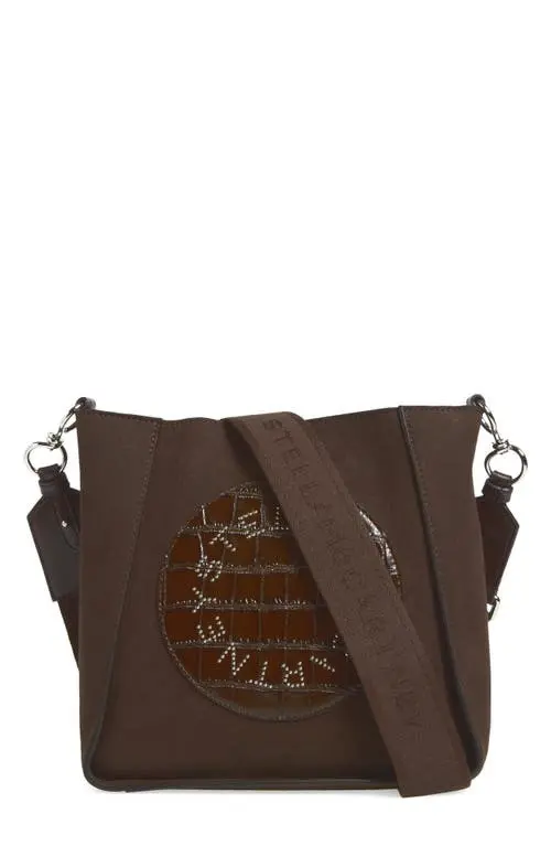 Stella McCartney Logo Faux Suede Crossbody Bag