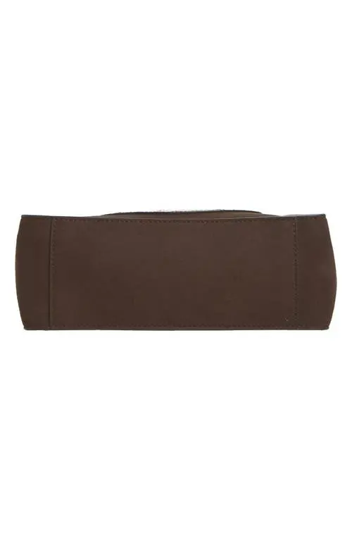 Stella McCartney Logo Faux Suede Crossbody Bag