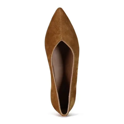 DIBA TRUE Clap Ton Suede Kitten Heel Pump - Tan