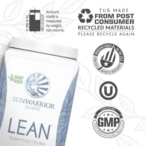 SUNWARRIOR Shape Lean Superfood Shake Powder - Vanilla