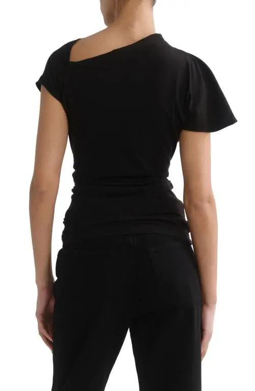 AGOLDE Beckly Asymmetrical Organic Cotton T-shirt