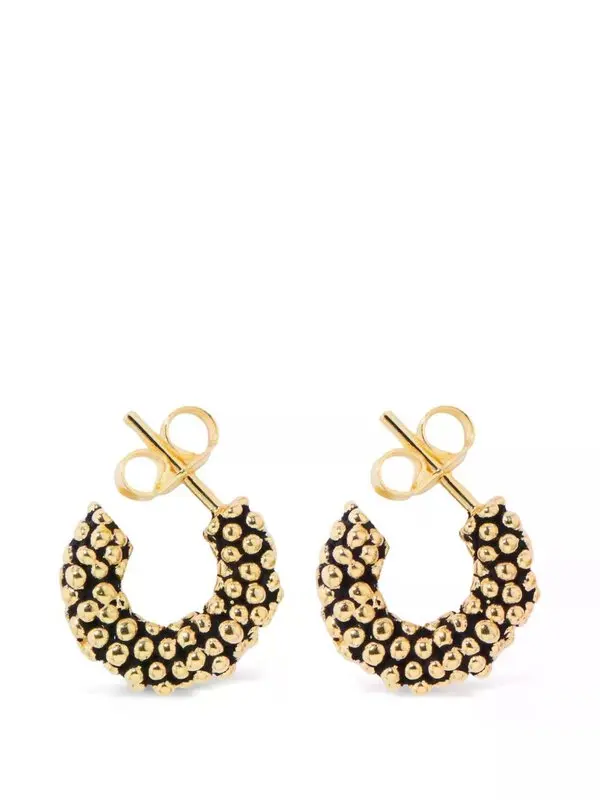 AURÉLIE BIDERMANN Mini Makoma Granulated Hoop Earrings - Gold