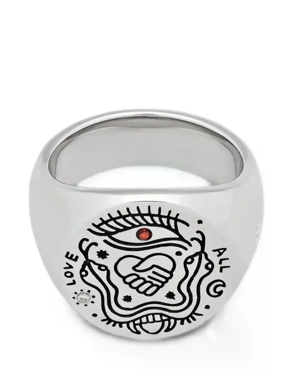 Tom Wood Love All Engraved Ring