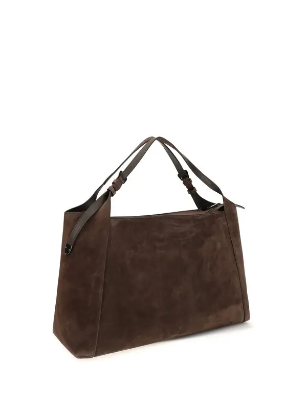 Brunello Cucinelli Sartorial Suede Shoulder Bag