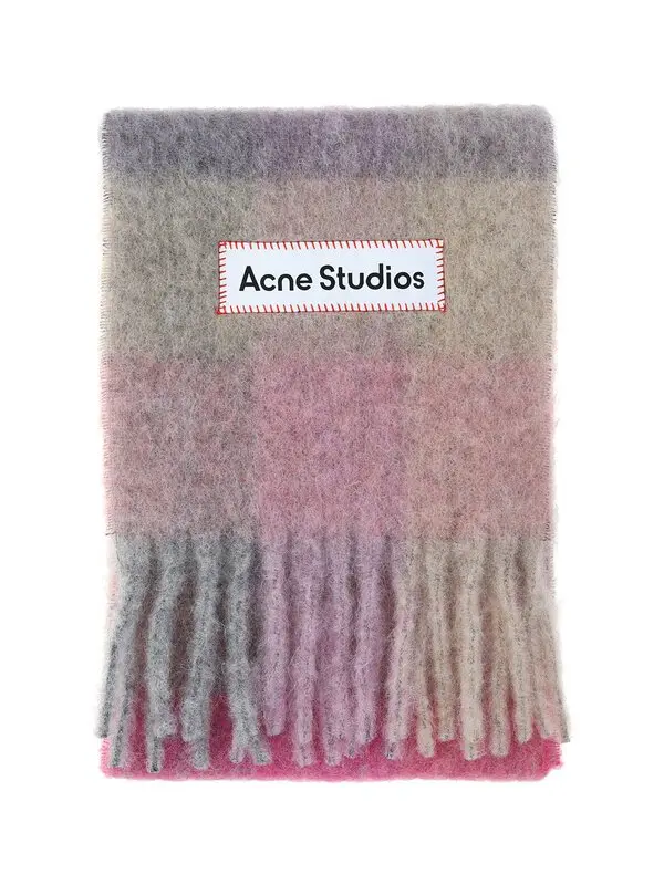 Acne Studios Check Scarf - Pink