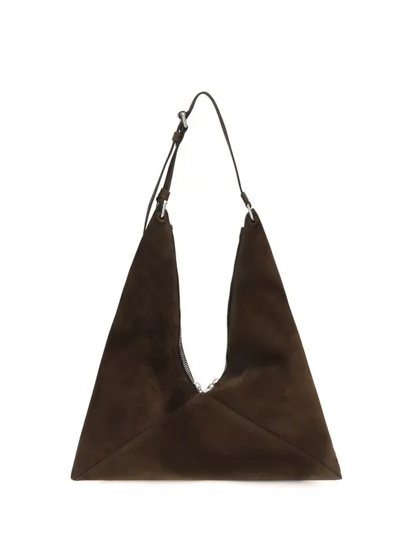 Moschino Suede Hobo Tote Bag - Brown