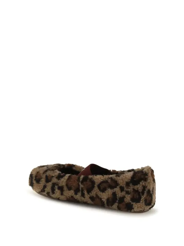 Moon Boot Leopard Teddy Ballerinas