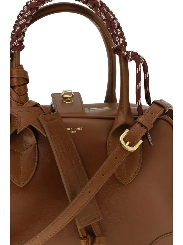 GOLDEN GOOSE Vita Leather Handbag - Brown