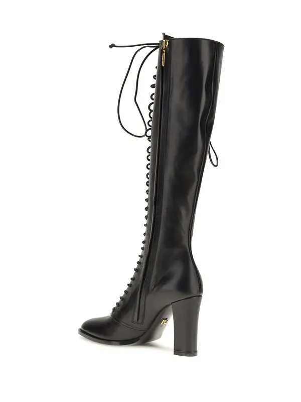 Dolce & Gabbana Lace-up Knee-high Boots