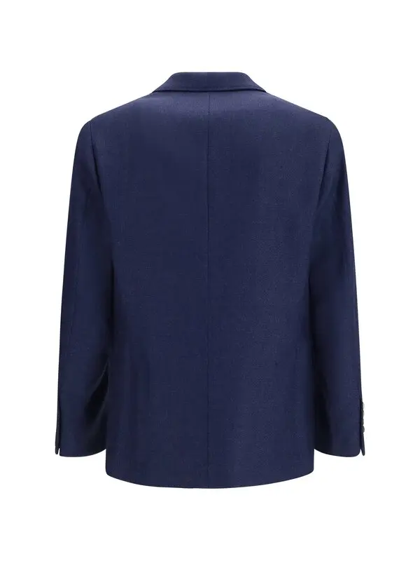 Brunello Cucinelli Single Breasted Wool Blazer