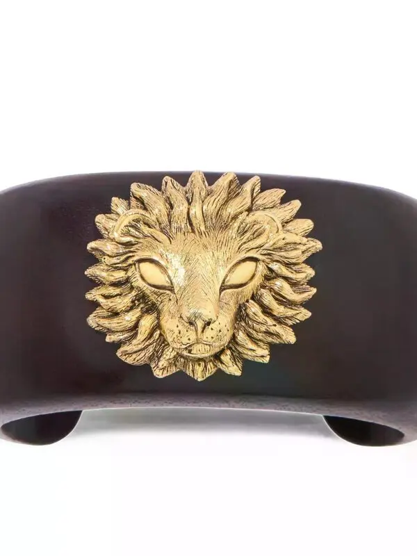 AURÉLIE BIDERMANN Saby Lion-head Cuff Bracelet - Brown