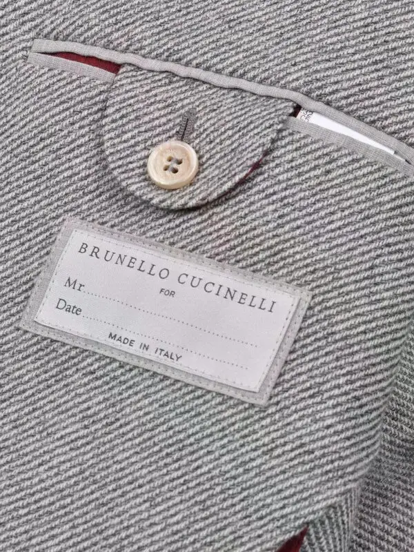 Brunello Cucinelli Herringbone-weave Tailored Blazer