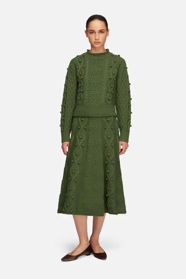 EMILIA WICKSTEAD Milo Knit In Forest Cashfeel Melange