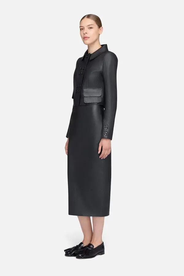 EMILIA WICKSTEAD Aelin Jacket In Grain Leather