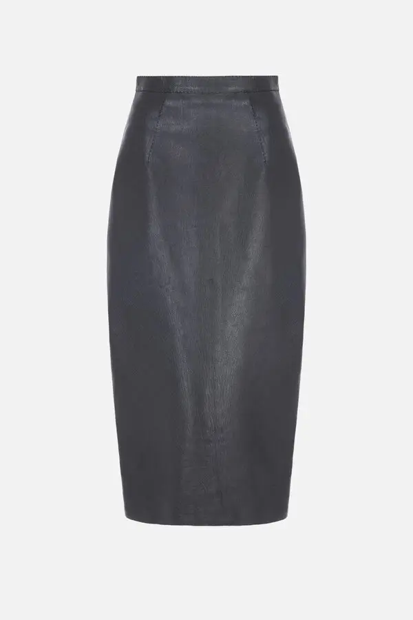 EMILIA WICKSTEAD Mavis Skirt In Grain Leather