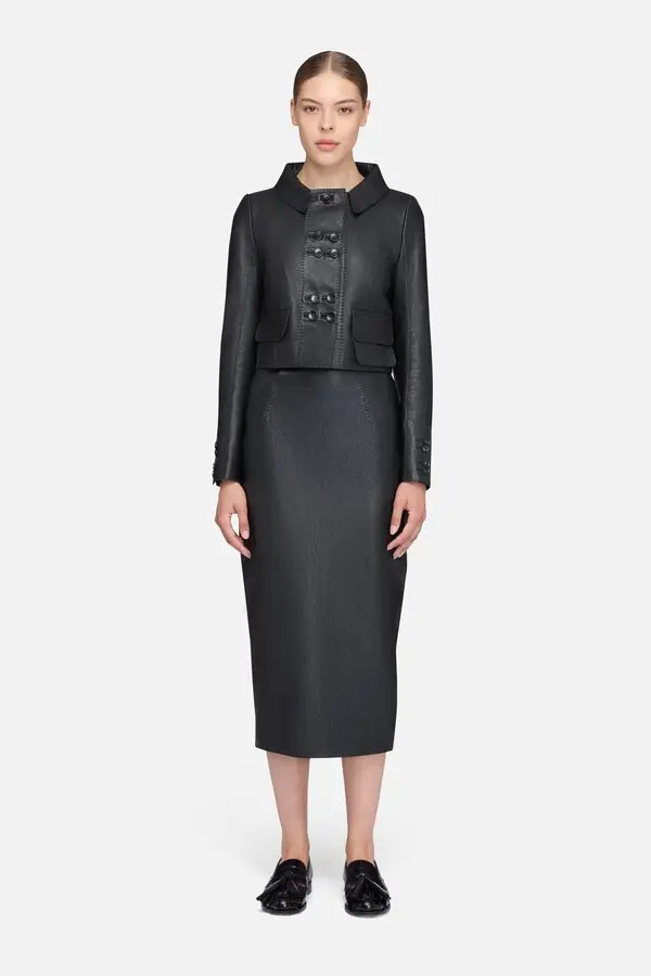 EMILIA WICKSTEAD Mavis Skirt In Grain Leather