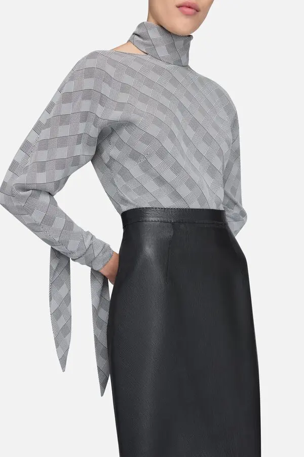 EMILIA WICKSTEAD Mavis Skirt In Grain Leather