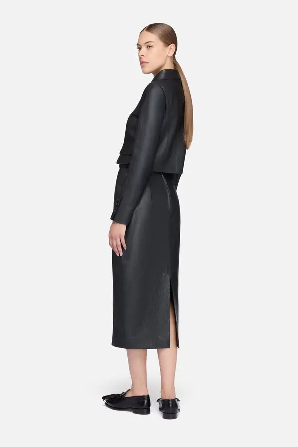 EMILIA WICKSTEAD Mavis Skirt In Grain Leather