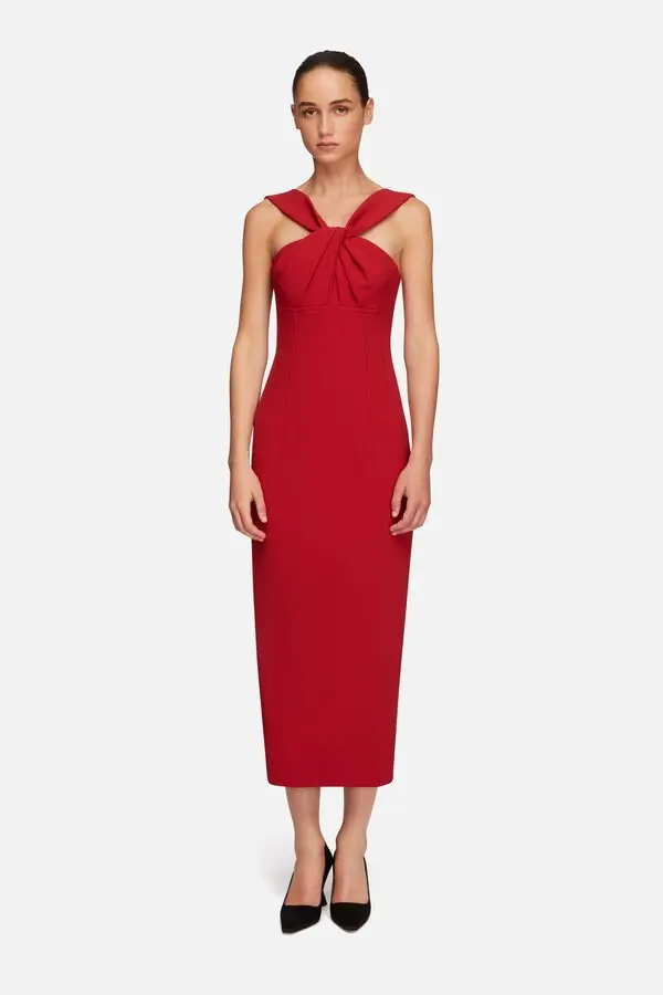 EMILIA WICKSTEAD Lucciene Dress In Birdseye Suiting