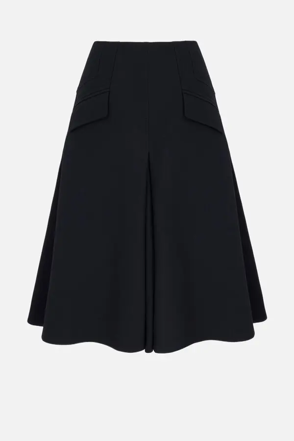 EMILIA WICKSTEAD Zeus Skirt In Birdseye Suiting - Black