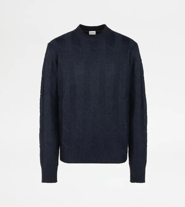 TOD'S Round-neck Pullover In Cashmere And Silk