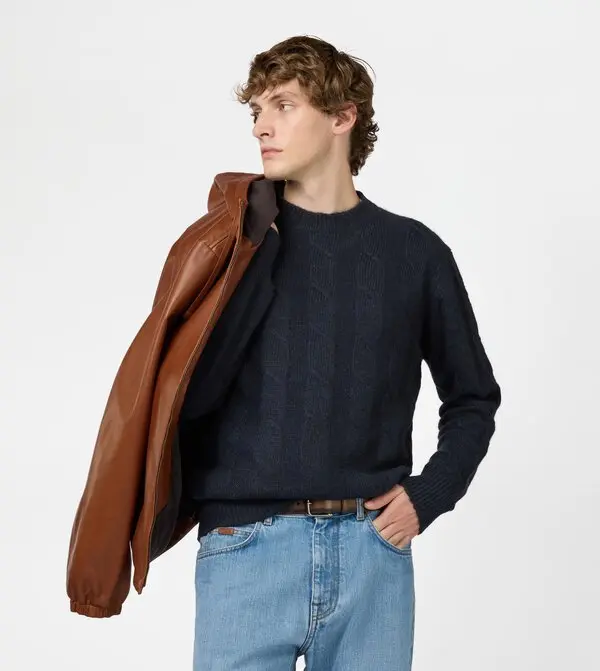 TOD'S Round-neck Pullover In Cashmere And Silk