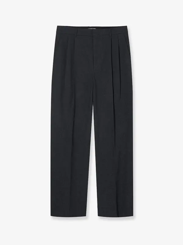DUNST Tailored Trousers With Pleats - Grey
