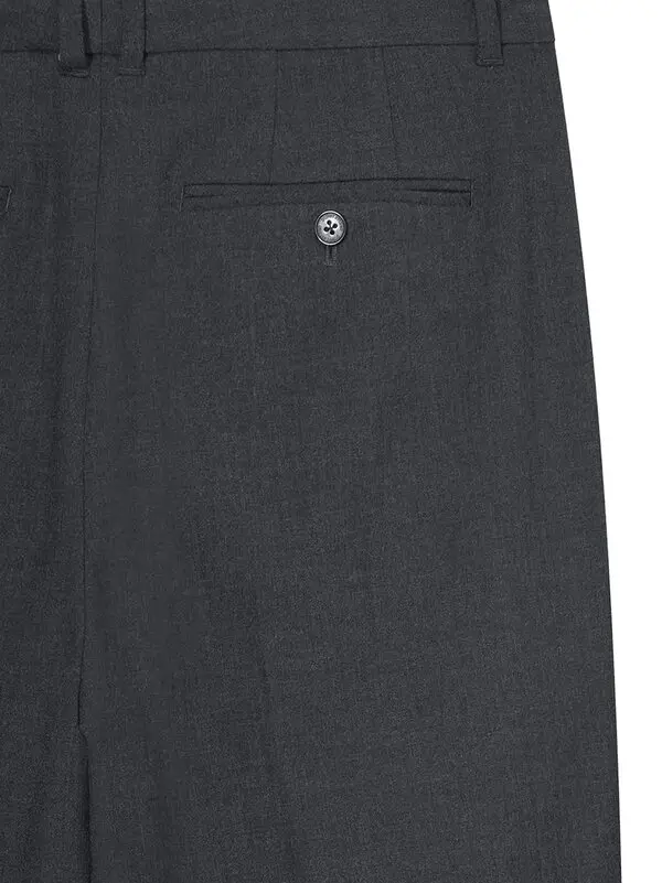 DUNST Tailored Trousers With Pleats - Grey