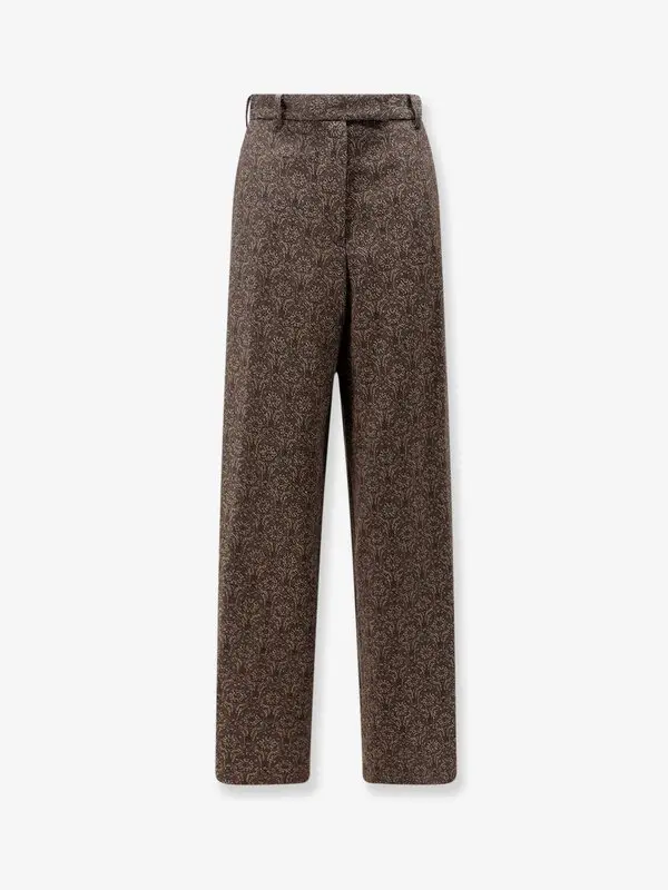 Dries Van Noten Penn Embroidered Viscose Trousers