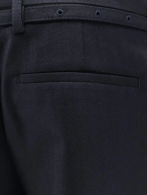 Dries Van Noten Presta Wool Trousers With Belt