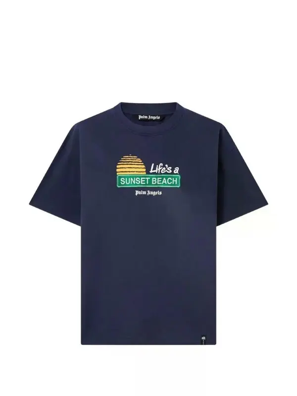 Palm Angels Sunset Signal Graphic-print T-shirt
