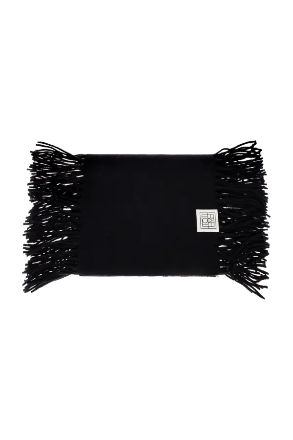 TOTEME Wool Scarf With Fringes - Black