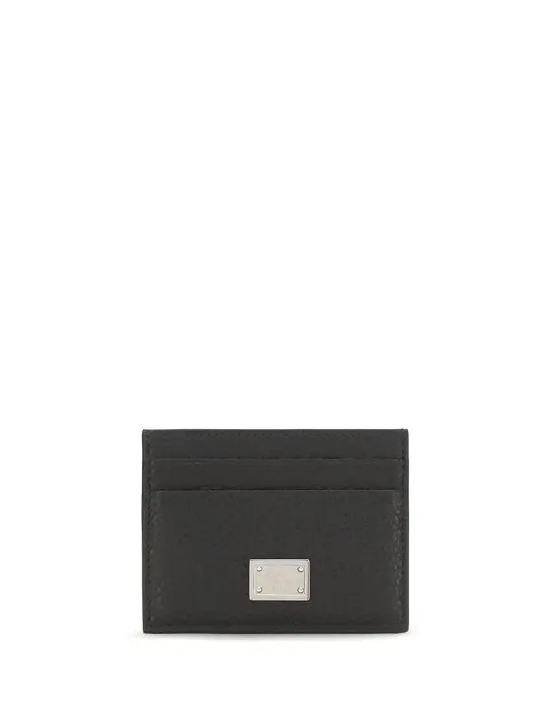Dolce & Gabbana Logo-plate Leather Card Holder - Black
