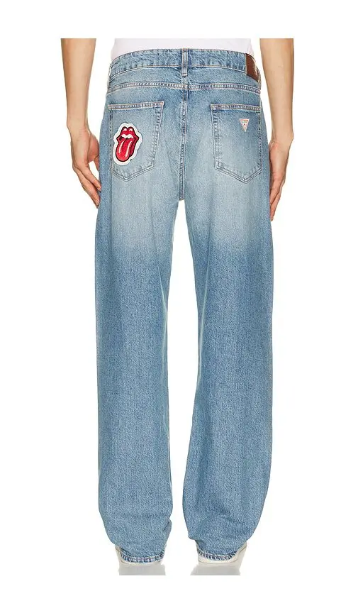 Guess X Rolling Stones G18 Relaxed Jeans In Blue