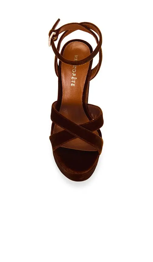 Retrofete Melodia Platform Sandal In Brown