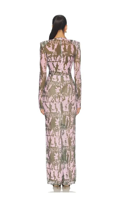 PatBO Botanic Stripe Long Dress - Green