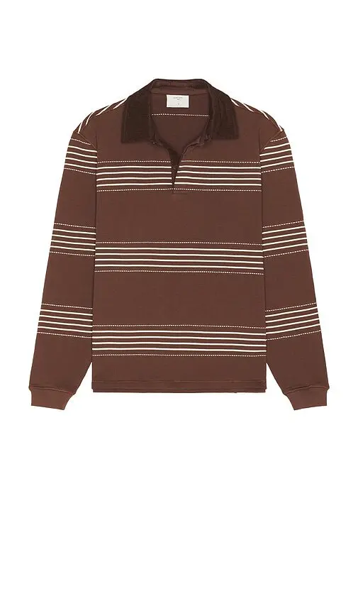 PERCIVAL Editor Rugby Sweatshirt In Brown
