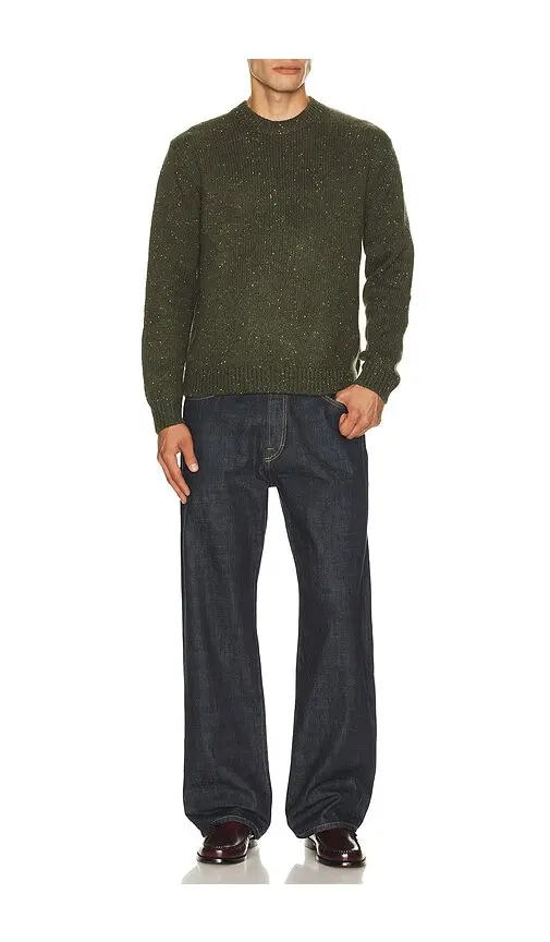PERCIVAL Rhodes Boxy Knitted Crew In Green