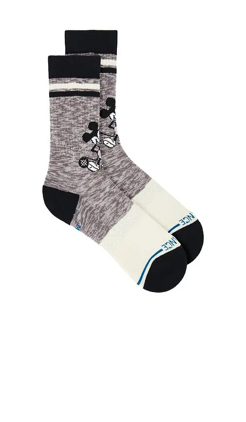 Stance Vintage Mickey Crew Socks In Grey