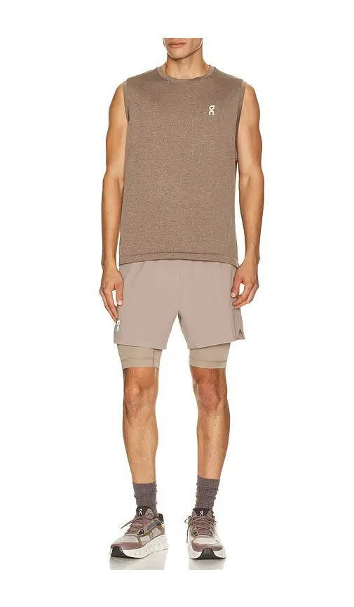 On Train 2-in-1 Shorts In Tan
