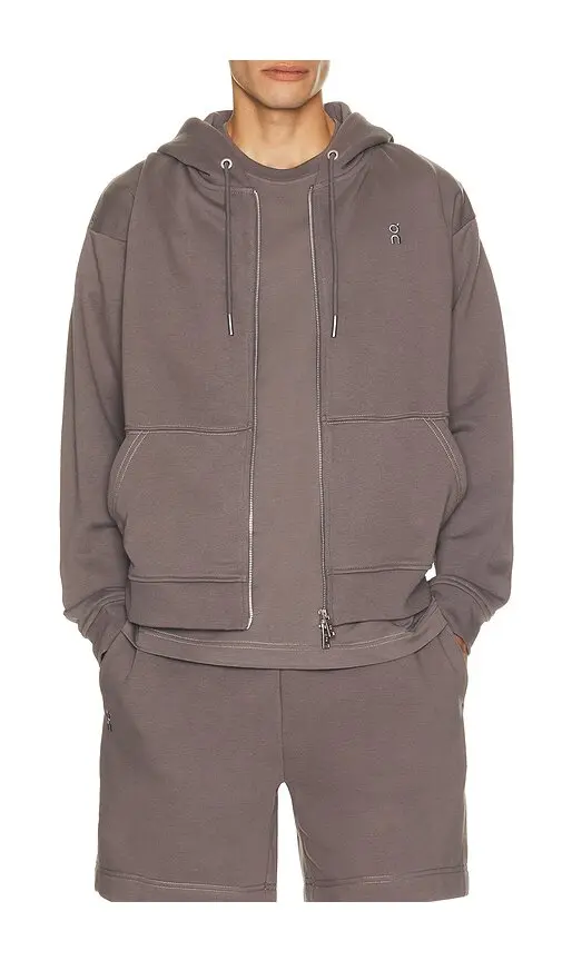 On Club Collective Fz Hoodie In Grey