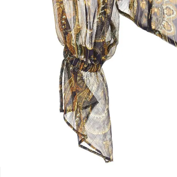Etro Lurex Pinstriped Paisley Silk Shirt