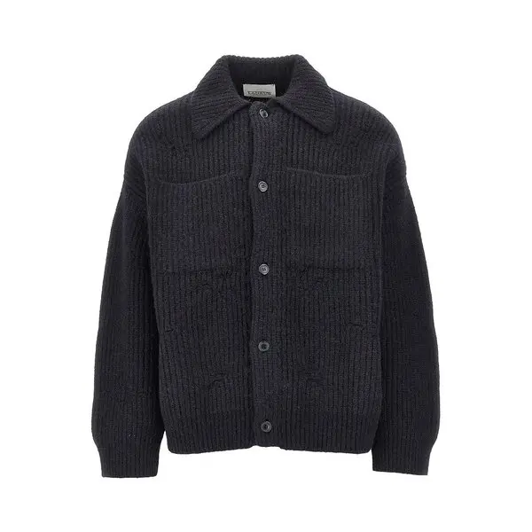 LANEUS Giacca In Maglia Con Effetto Distressed